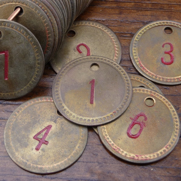Brass Number Tags - Etsy