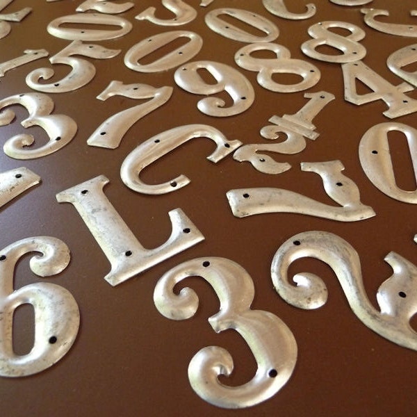 Metal Numbers - Etsy