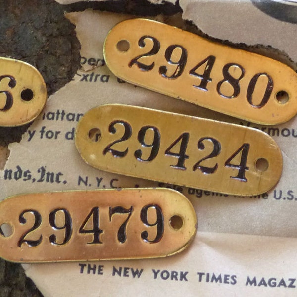 Brass Number Tags - Etsy