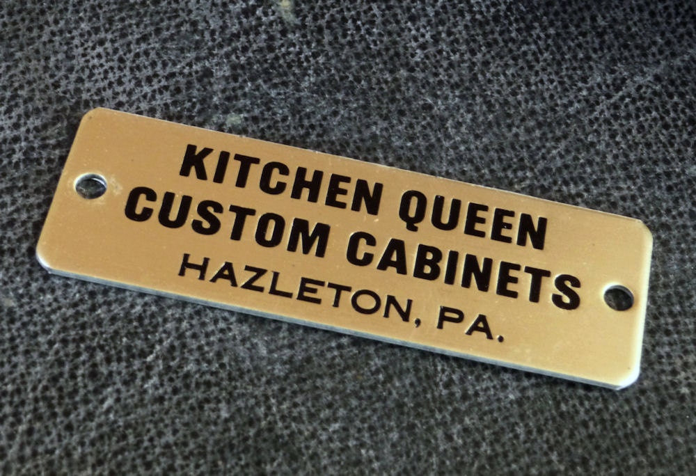 Vintage Appliance ID Tag Metal Sign Kitchen Queen Custom - Etsy