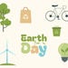 Earth Day Icons – 15 Eco-friendly Illustrations Set | Nature ...
