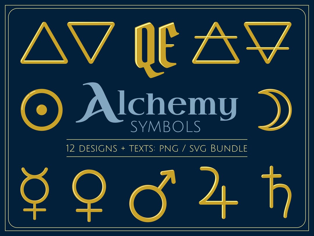 Alchemy Symbols Clipart Set | 10 PNG & SVG Hand-drawn Mystic Graphics ...