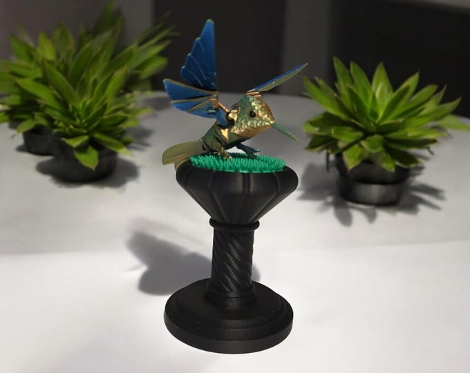 3D Printed Articulated Humming Bird With Stand - Unique Poseable ...