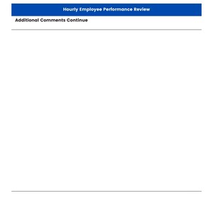 HOURLY PERFORMANCE REVIEW // Performance Template / Pip / Employee ...