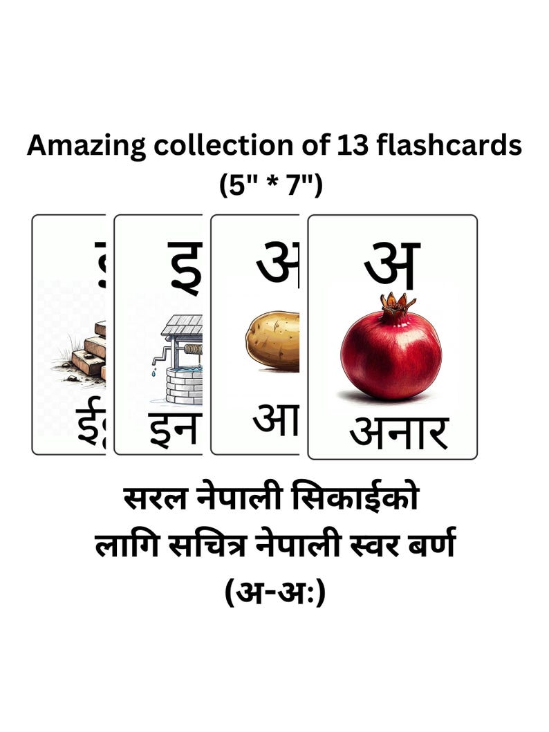 Discover Nepali Vowels: A Colorful Alphabet Journey - Etsy