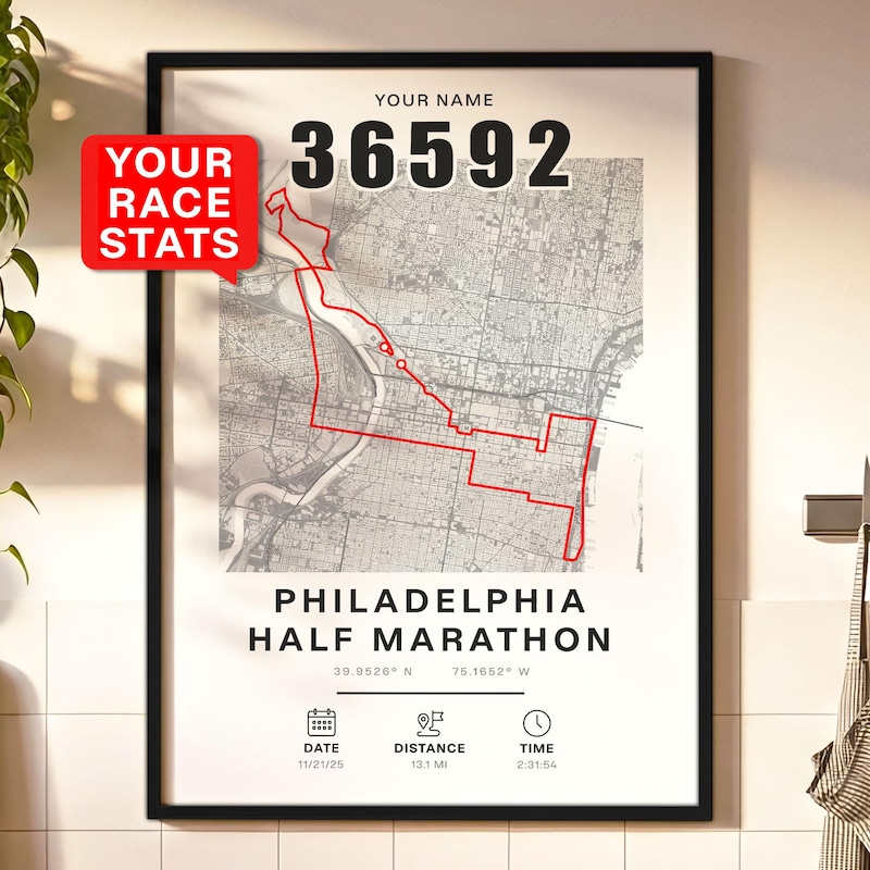 Custom Half Marathon Poster - Etsy Canada