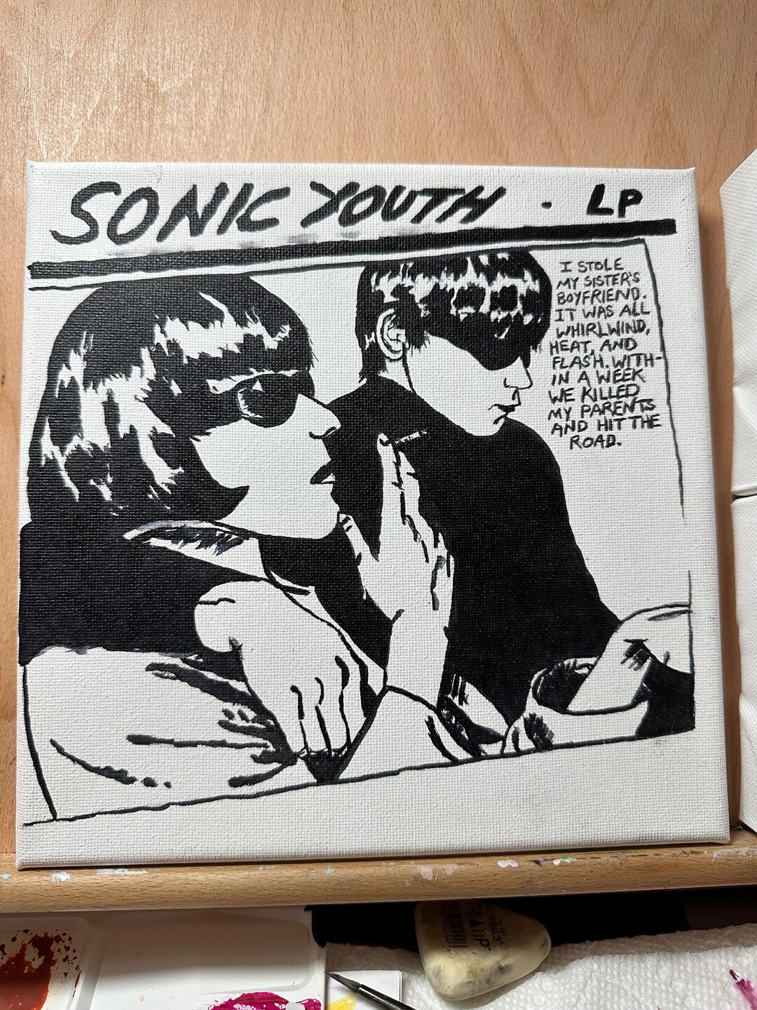 8x8 Sonic Youth Original Painting Cover Art Vinyl - Etsy