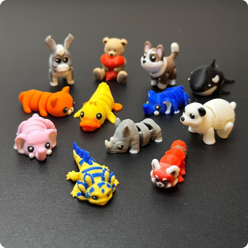 Mini Pocket Pets | 3D Printed Articulating Mini Baby Animals | Sensory ...