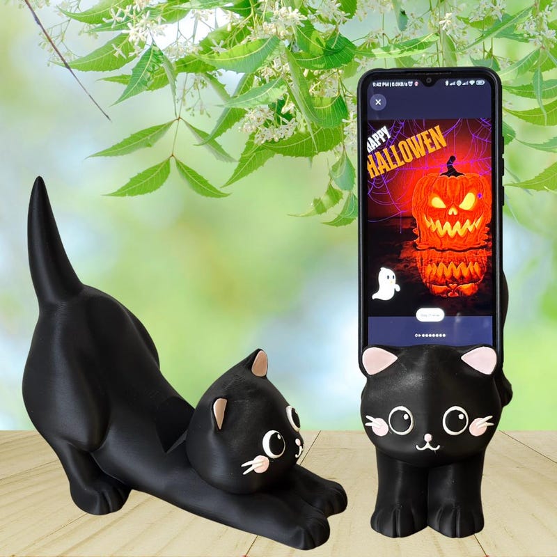 Cat Shaped Phone Holder - Etsy