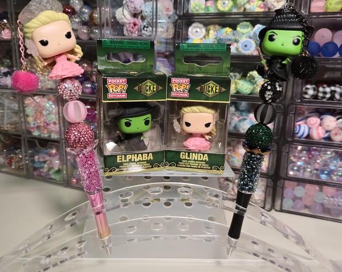 Glinda Elphaba Keychain Wicked Movie Keychain Purse Accessories Gift ...