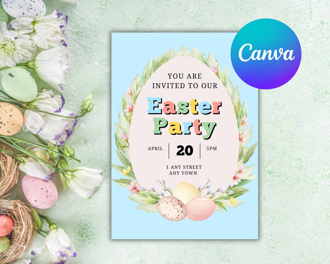 Editable Easter Party | Family and Friends Easter Party | Customisable ...