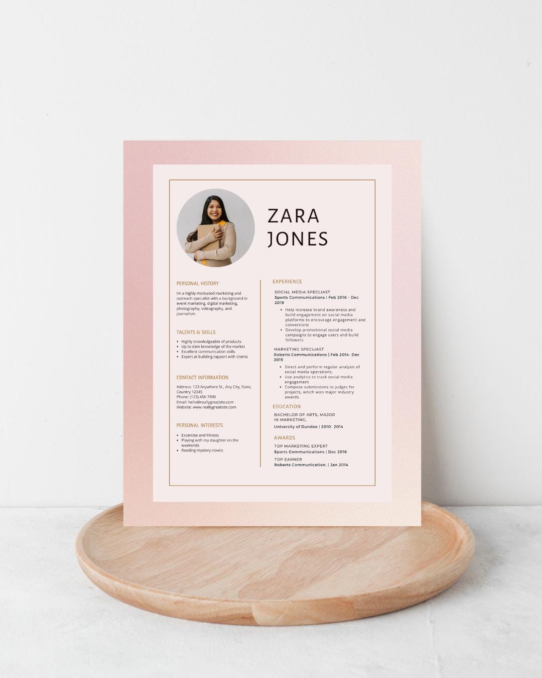 Sleek Professional Resume Template | Editable in Canva | Clean ...