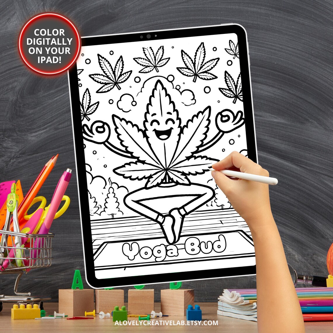 Kawaii Cannabis Coloring Pages, Stoner Art (PDF) - Etsy