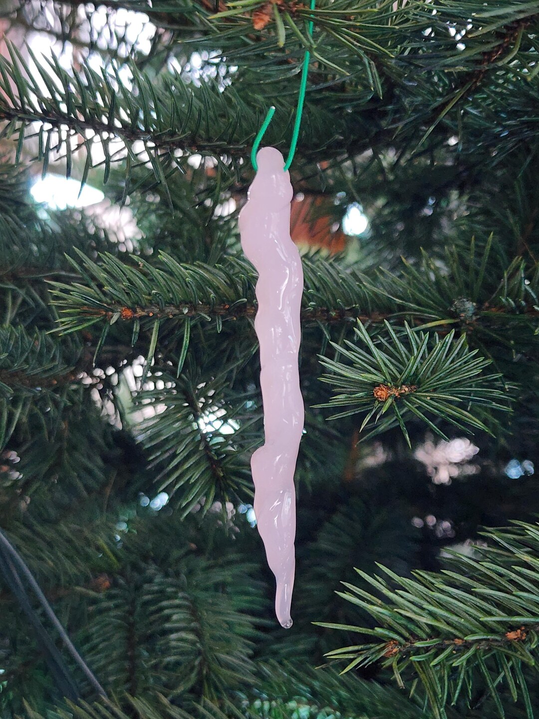 Handmade Glass Icicle Christmas Tree Ornament Hanging Window Decor ICE6 ...