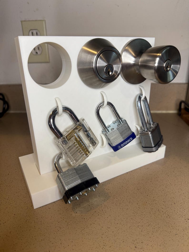 3D Printed Lock Picking Practice Station Organize & Perfect Your Skills ...