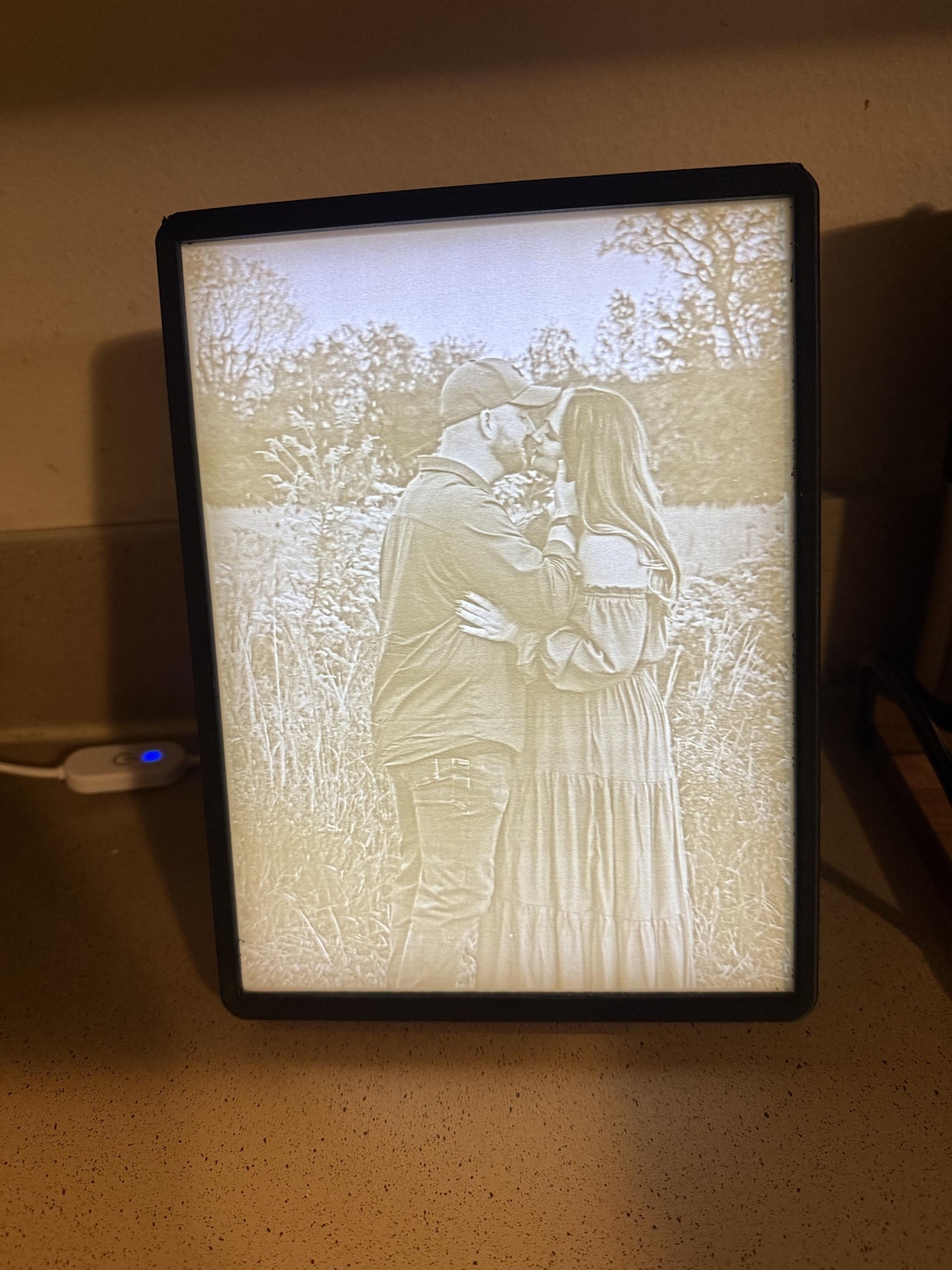 Custom 3D Printed Lithophane Frame With LED Backlight Personalized Gift ...