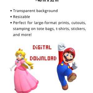 Super Mario Bros Printable Art - Peach, Mario, Luigi & Characters ...