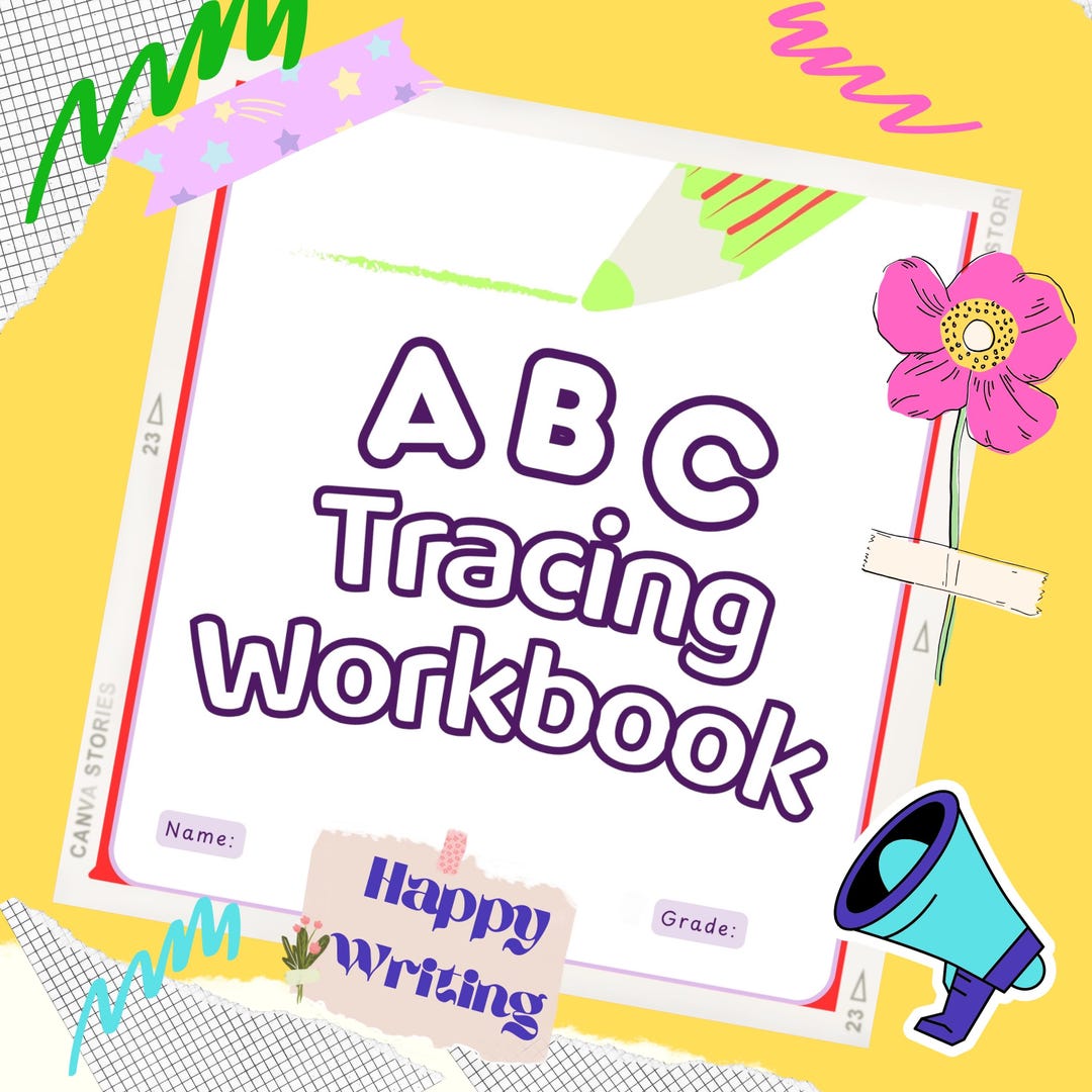ABC Tracing Workbook Preschool Alphabet Practice Coloring Pages for ...