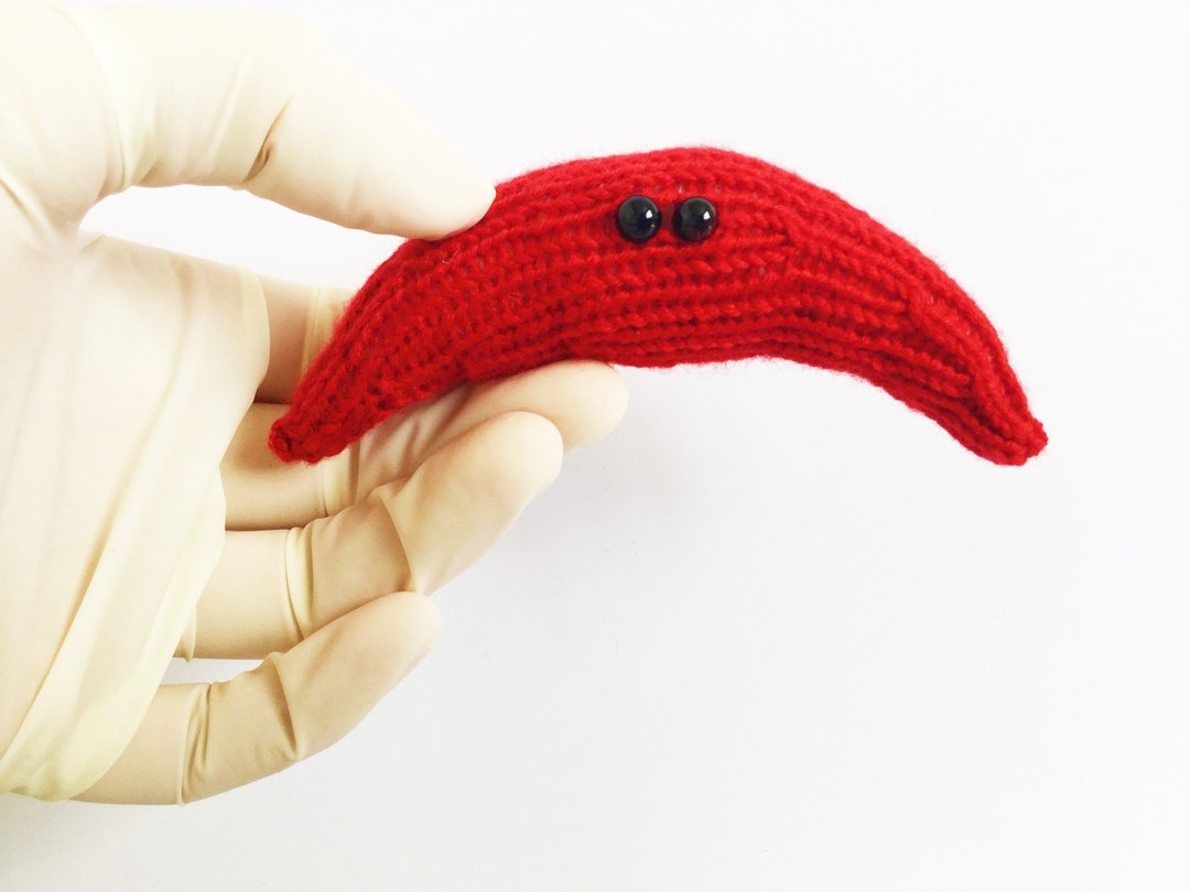 Knit Your Own Sickle Red Blood Cell (pdf Knitting Pattern) - Etsy