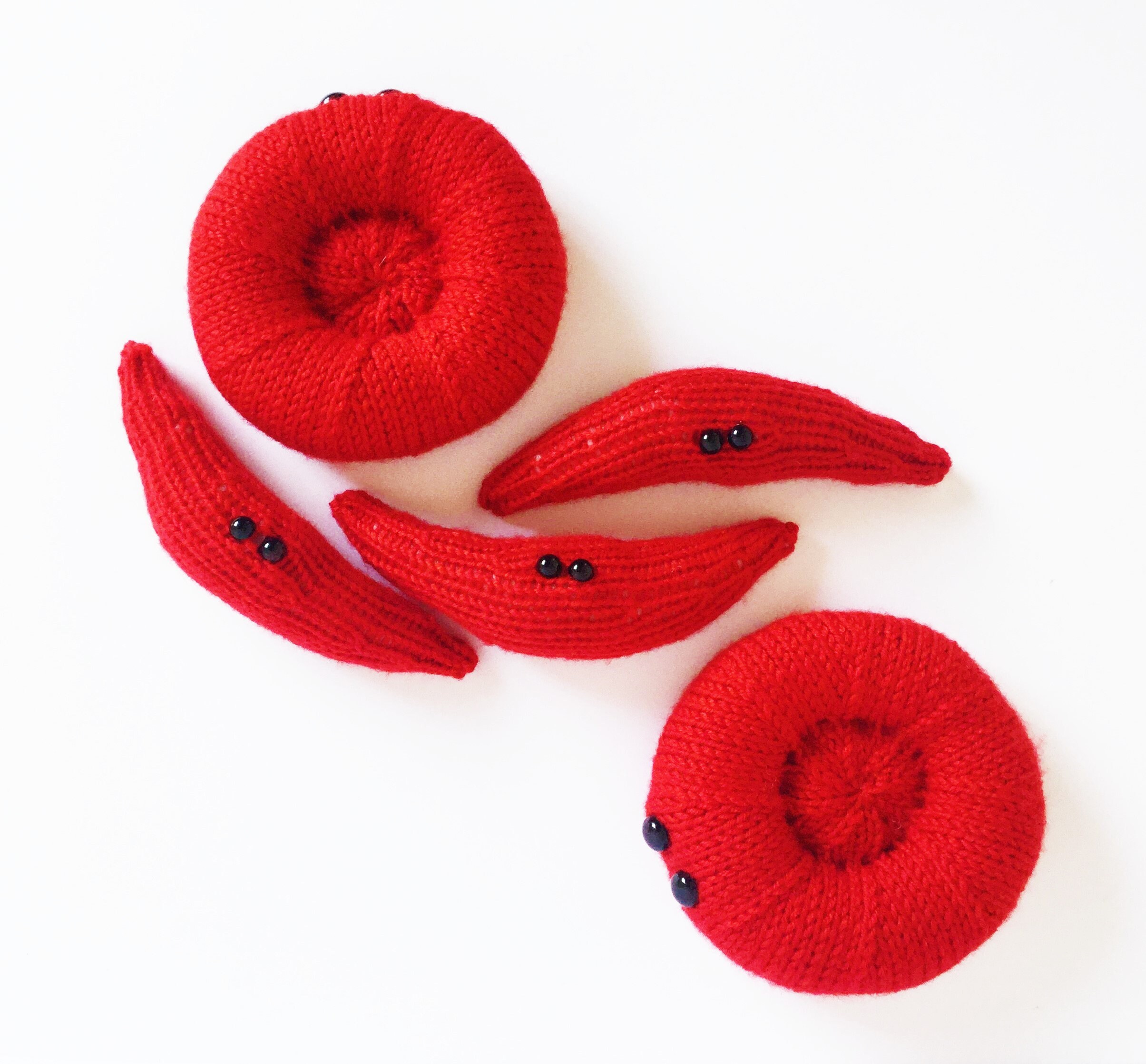 Knit Your Own Sickle Red Blood Cell (pdf Knitting Pattern) - Etsy