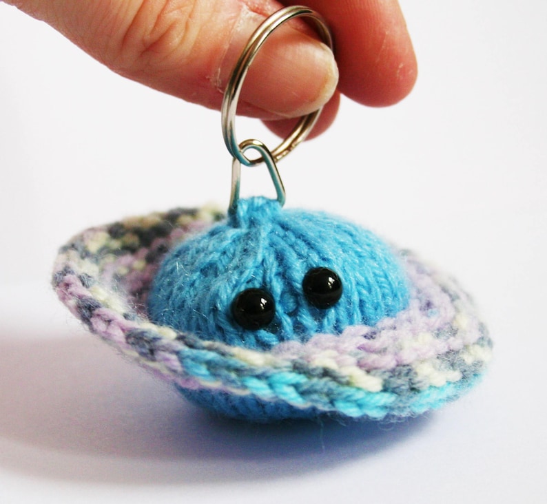 Knit Your Own Baby Ringed Planet Keyring - Etsy