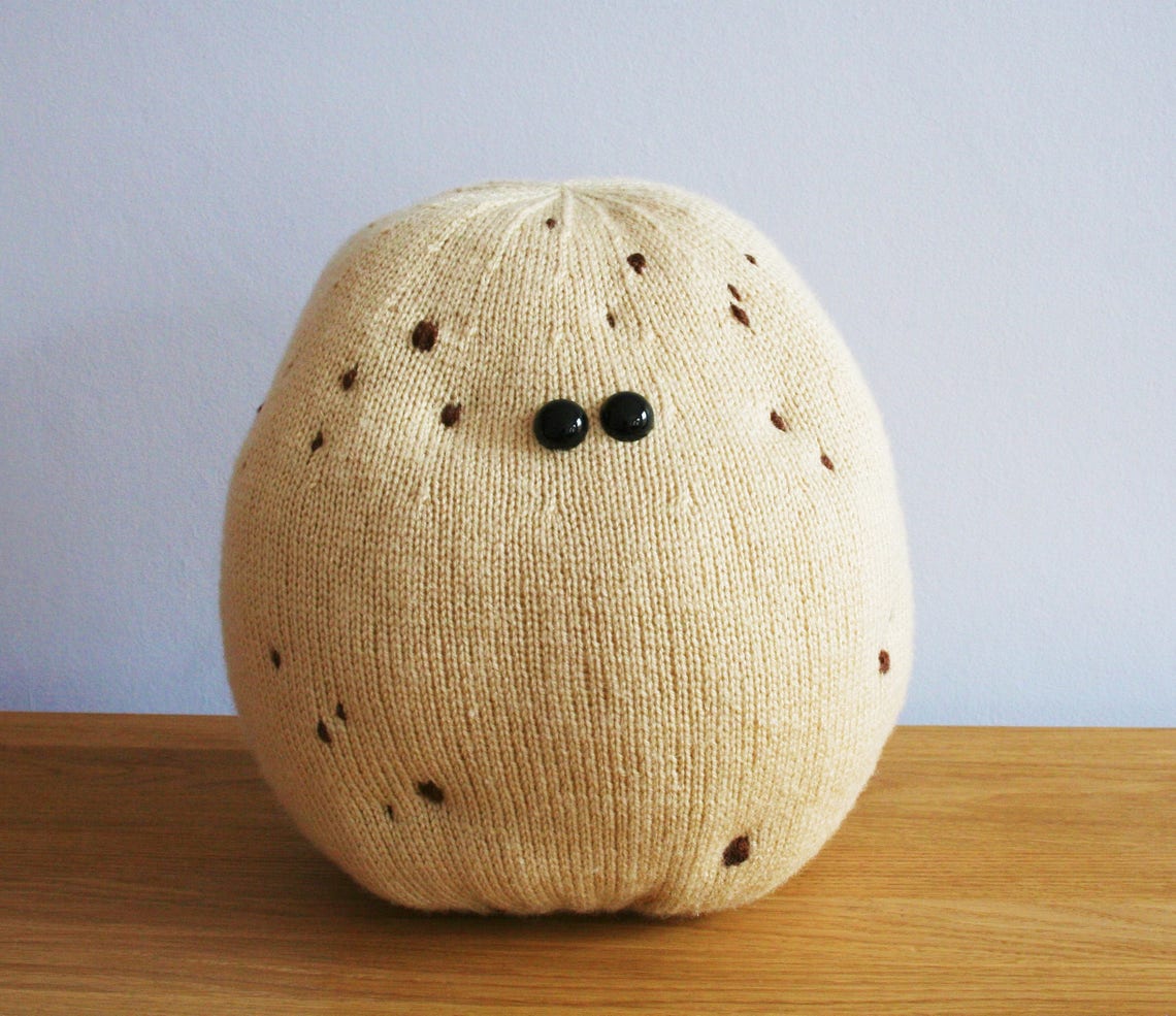 Knit Your Own Couch Potato Mini-cushion (pdf Knitting Pattern) - Etsy