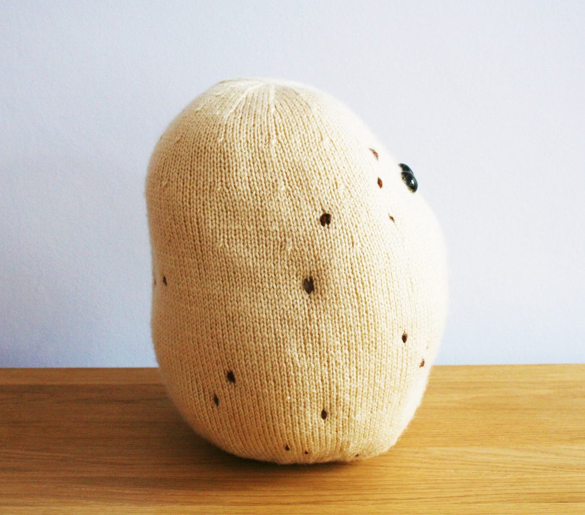 Knit Your Own Couch Potato Mini-cushion (pdf Knitting Pattern) - Etsy