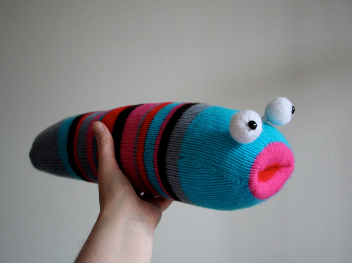 Knit Your Own Ravenous Slug pdf Knitting Pattern - Etsy