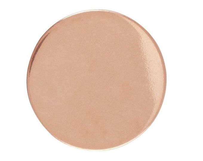 1 Inch 22 Gauge ROSE GOLD Filled Shiny Soft Strike Discs - Blank Metal ...
