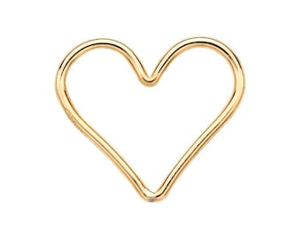 Gold Heart Charm | Etsy