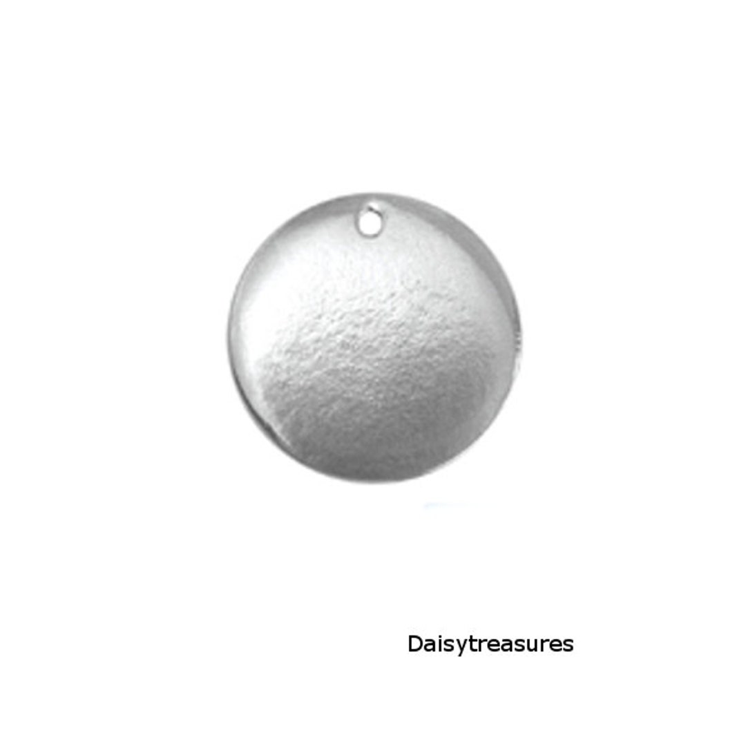 Pewter Circle Tag 15/16 Inches - 16 Gauge Thick Hand Stamped Jewelry ...