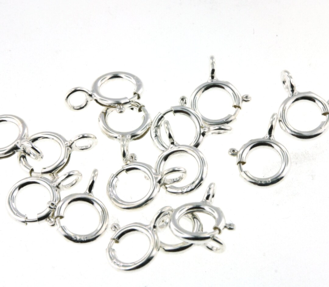 5 Mm Sterling Silver Spring Clasp 925 Marked 10 Pcs - Etsy