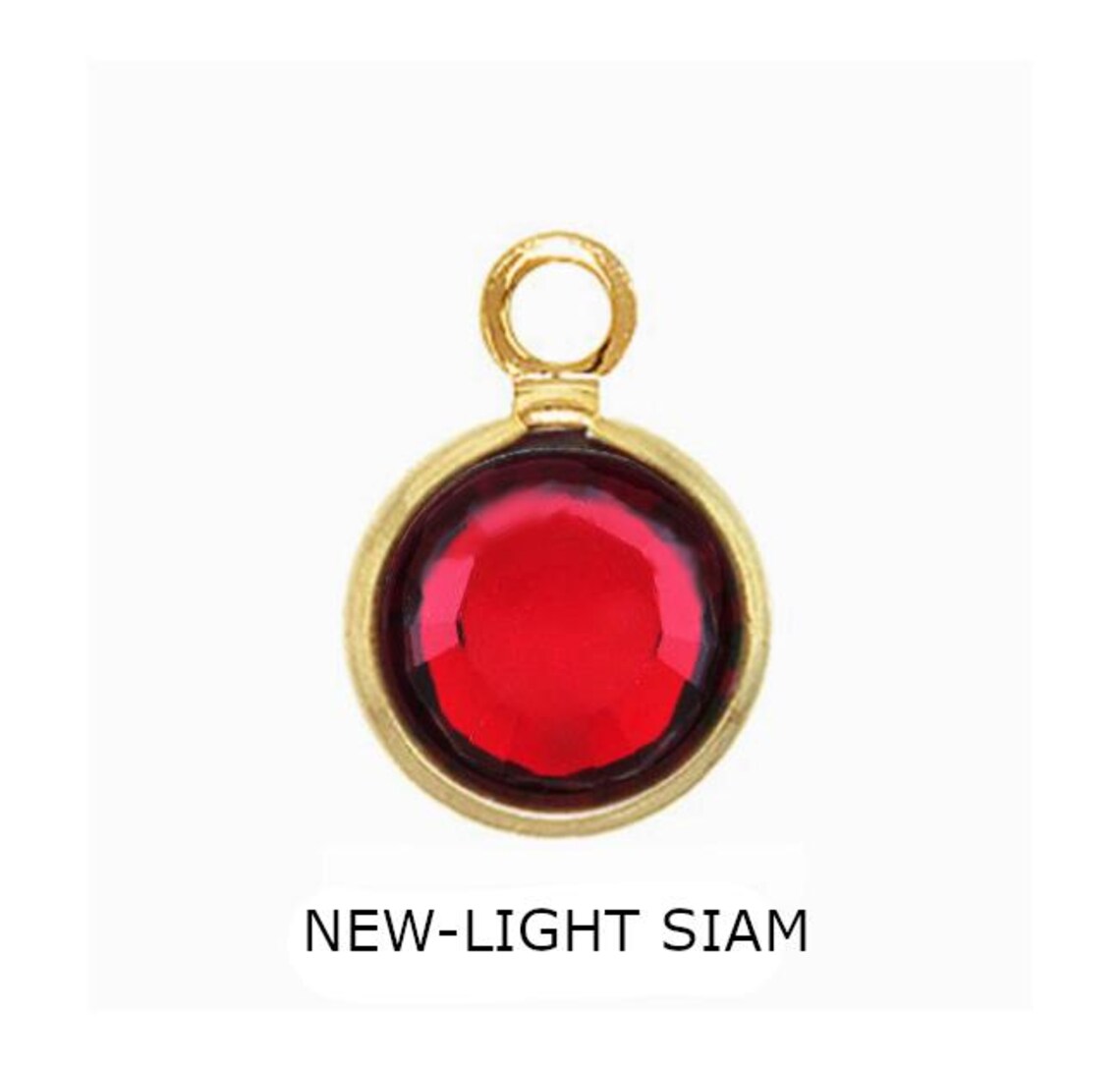 MIX of 10 of Each 6mm Crystal GOLD Plated Crystal Channel Charm ...