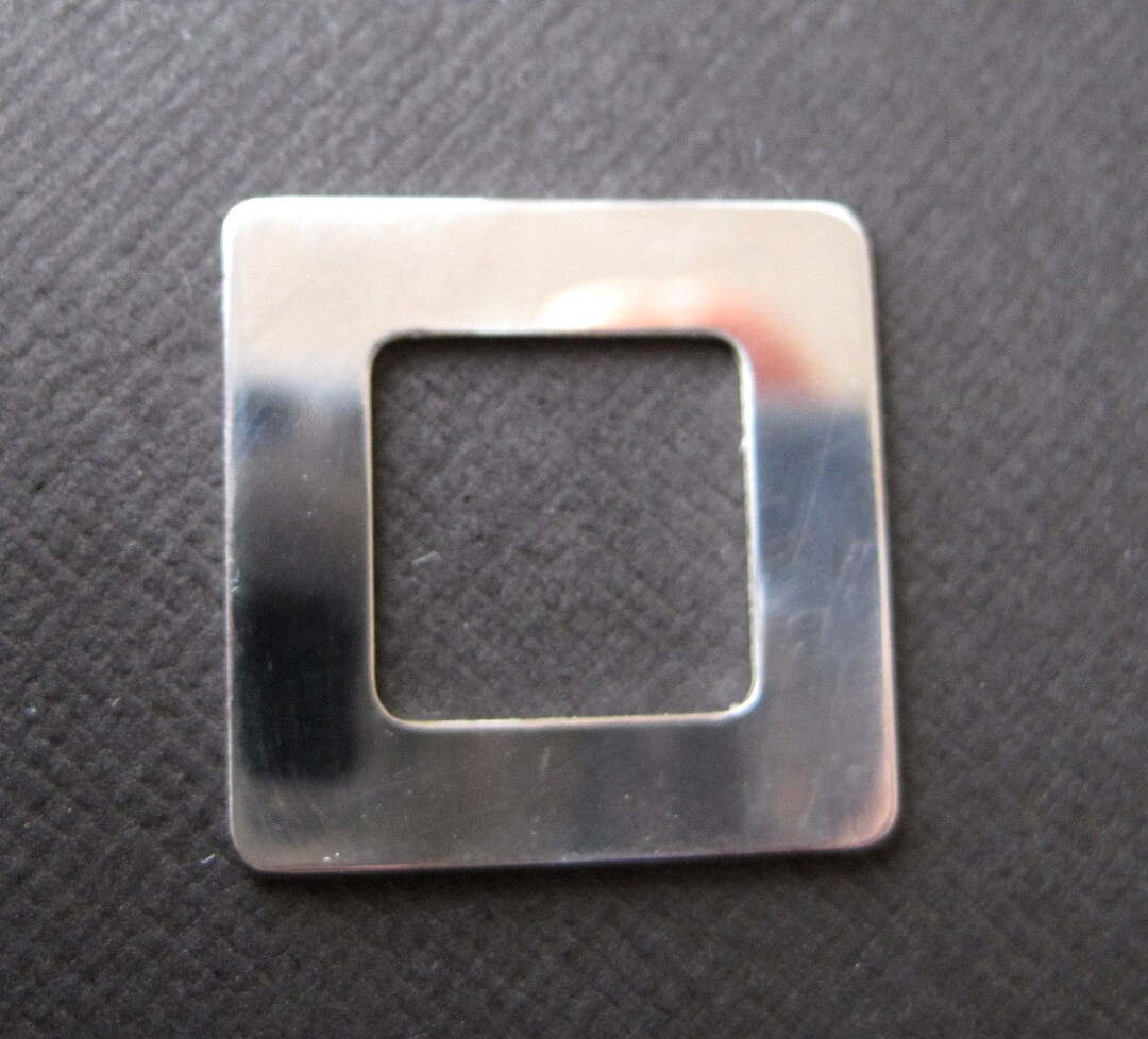S A L E New Sterling Silver 3/4 Inch Square Blank Washer for Hand ...