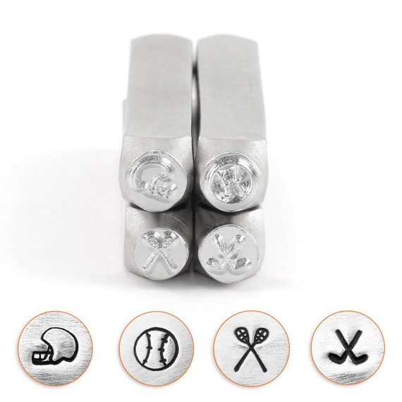 Sports 4 Pc Metal Stamping Design Set Baseball Football | Etsy