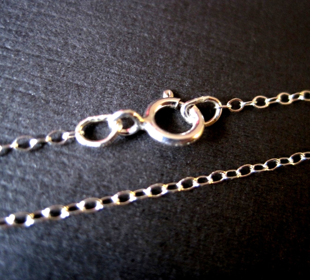 Finished Sterling Silver Cable Chain 24 Inches - READY TO WEAR - 1 Pc ...