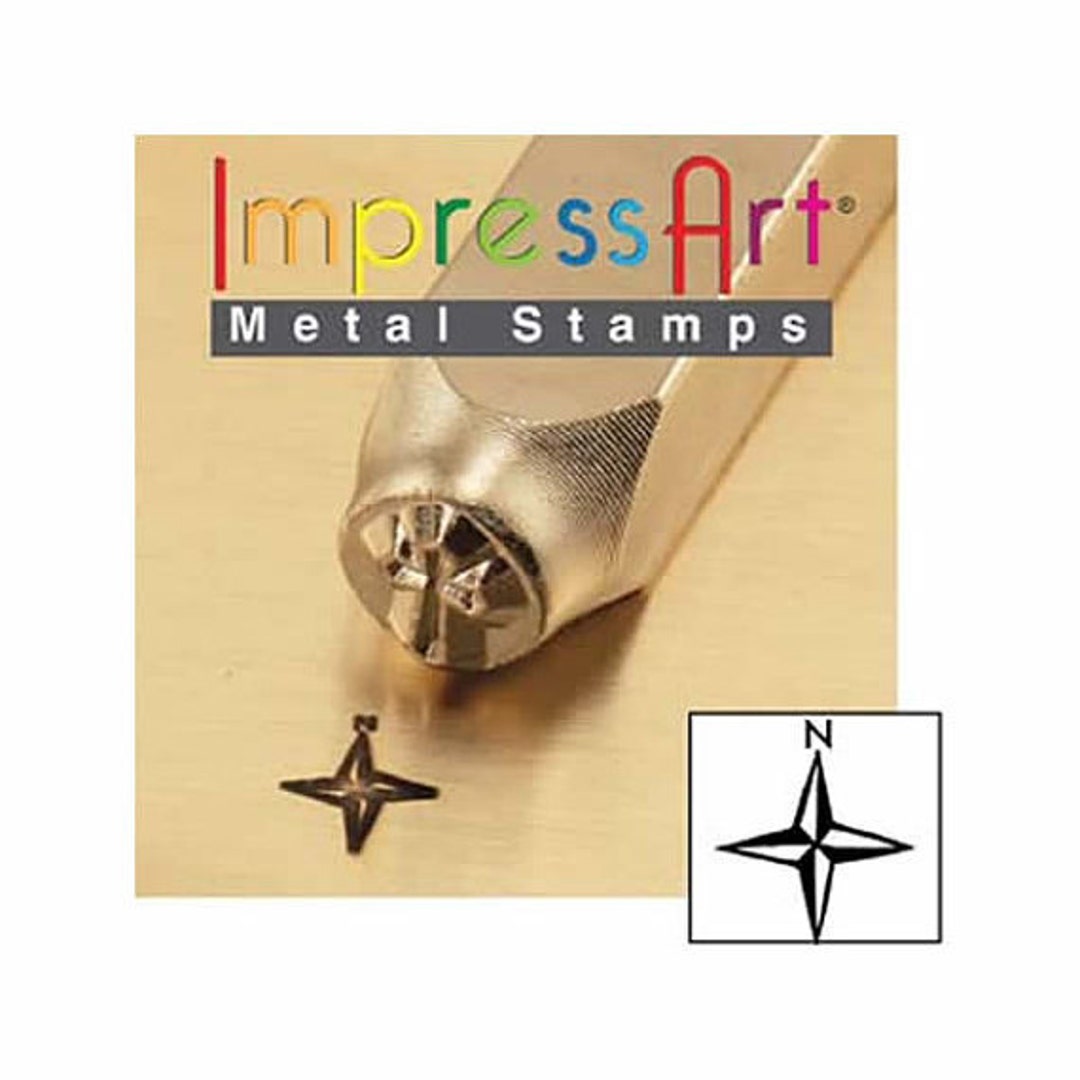 Design Stamp -compass Metal Stamp 6mm - Low Shipping! - Etsy