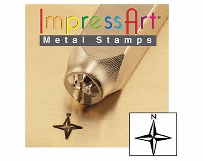 Design Stamp -compass Metal Stamp 6mm - Low Shipping! - Etsy
