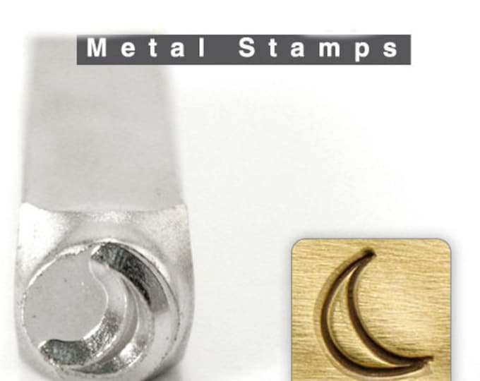 Design Stamp -crescent Moon 6mm Metal Stamp - Etsy