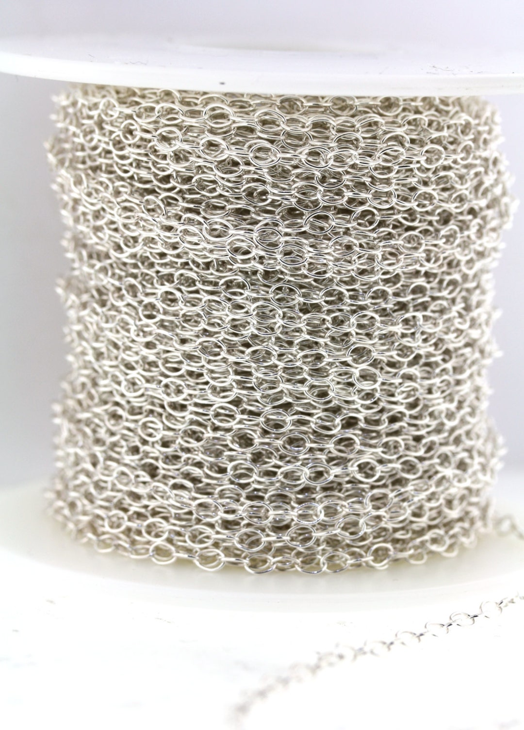 3MM Sterling Silver Cable Chain Spool by the Foot - as Low as 7.75 per ...