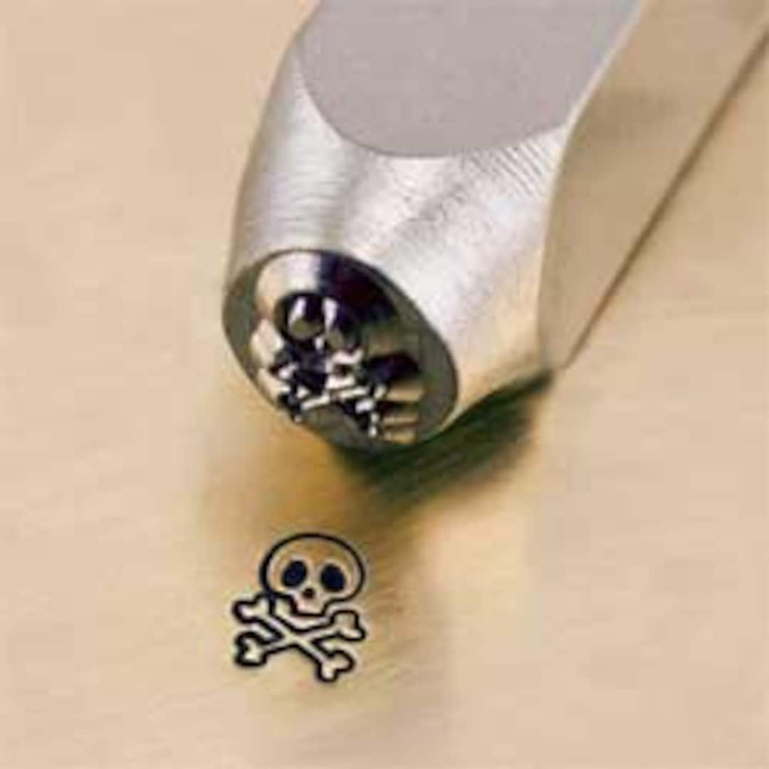 Design Stamp -skull and Bones 6mm Metal Stamp - Low Shipping! - Etsy