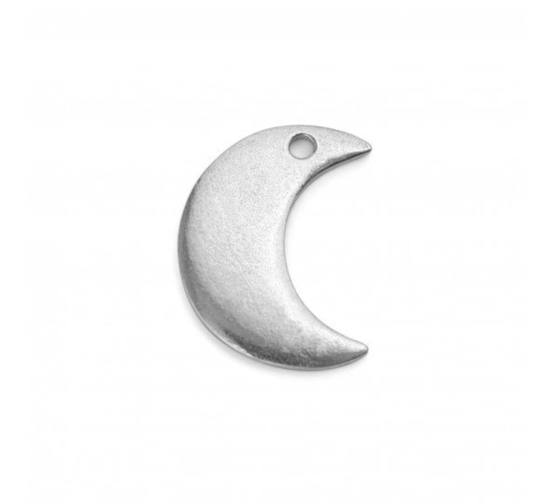Pewter - Crescent Moon 7/8 Inches Soft Strike Stamping Blank - 16 Gauge ...