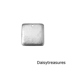Pewter Square Tag 3/4 Inches - 16 Gauge Thick Hand Stamped Jewelry ...