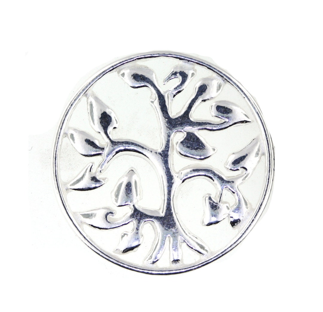 Large TREE Sterling Silver Charm - Large 7/8 Inches / 19 Mm - Tree of ...