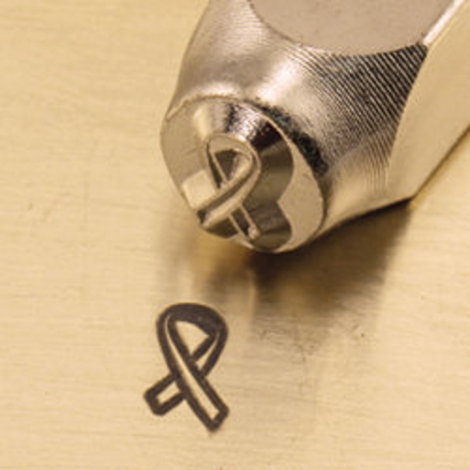 Design Stamp - Breast Cancer Awareness Ribbon Symbol 6mm Metal Stamp ...
