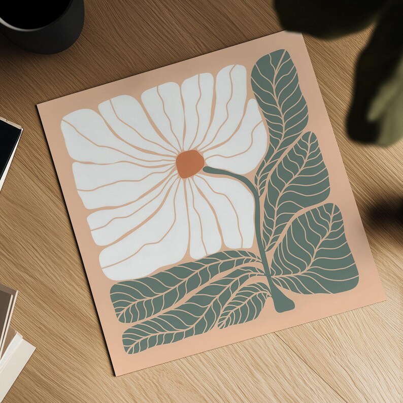 Square Print Frame Mockup for Photoshop, Print on Table Mock Up - Etsy