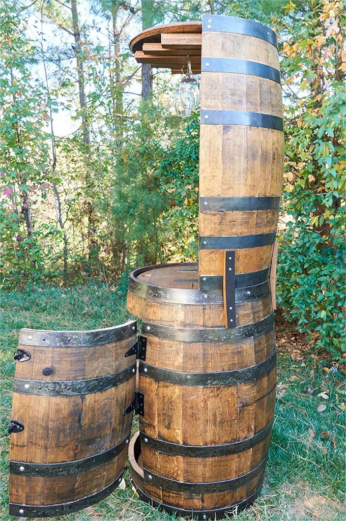 Gift Double Whiskey Barrel, Display Liquor Cabinet Best for Indoor ...