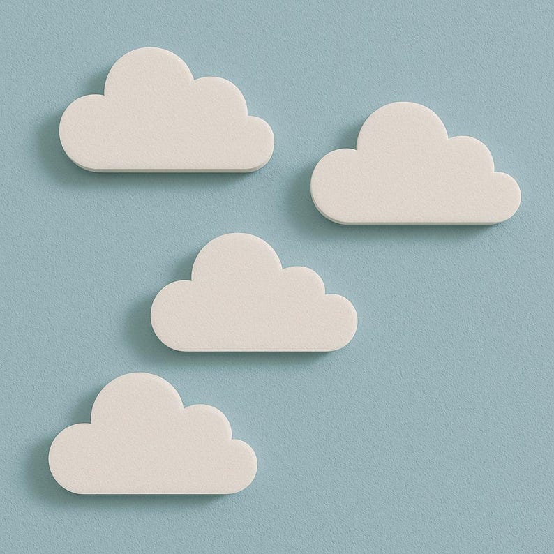Foam Clouds - 2D White Styrofoam Shapes for Crafts, DIY, Weddings, and ...