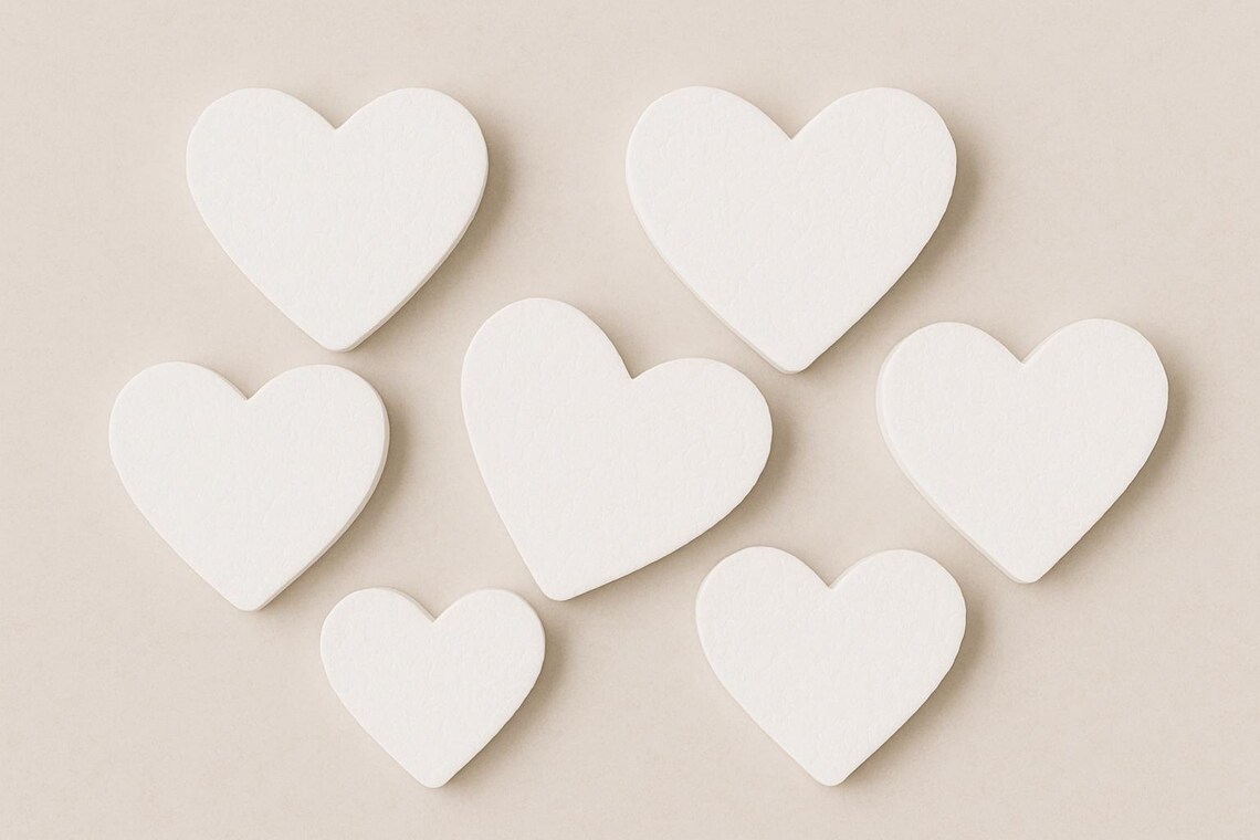 EPS Foam Hearts - 2D White Styrofoam Shapes for Crafts, DIY, Weddings ...