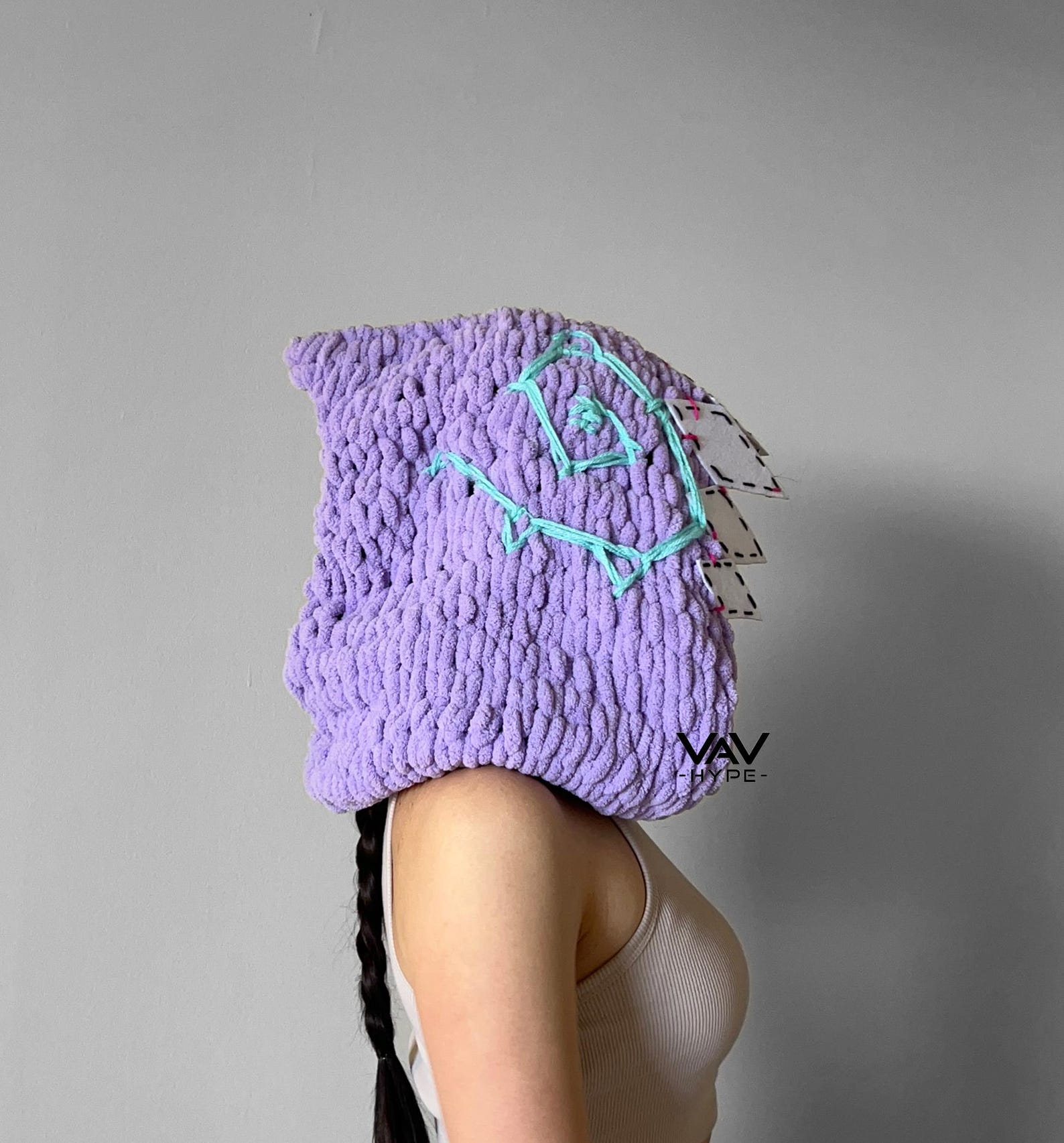 Jinx Inspired Crafted Shark Hood: Handmade Plush Cosplay Hat (ski ...